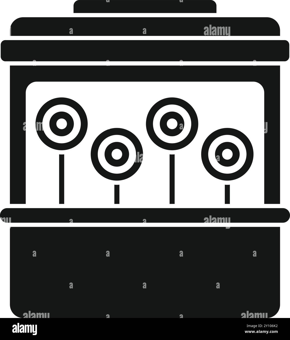 Black silhouette of a shooting range game stand, isolated on a white ...