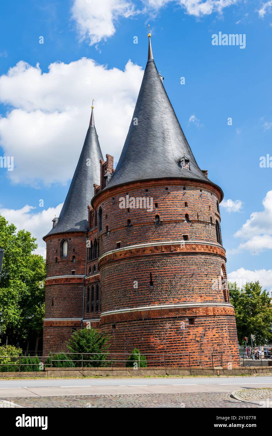 The Holsten Gate (Holstentor) in Lübeck, Germany, western gate of the ...