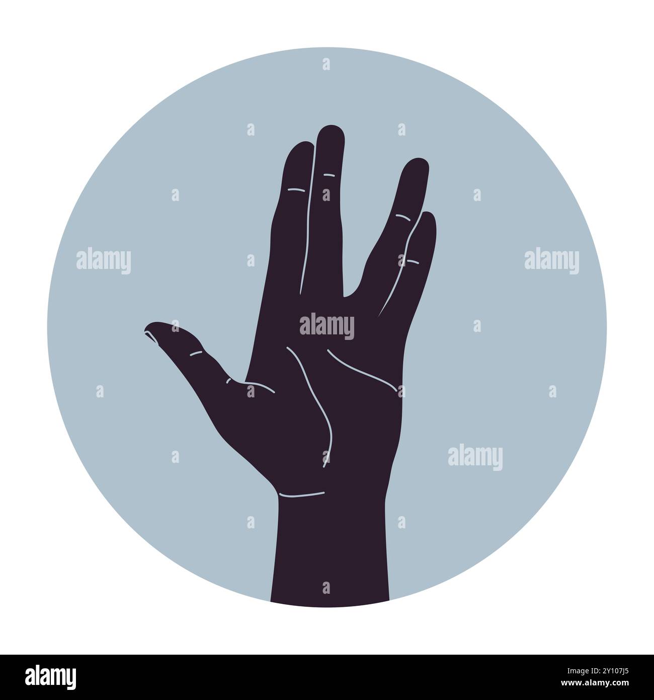 Human hand making Vulcan salute gesture. Live long and prosper hand ...