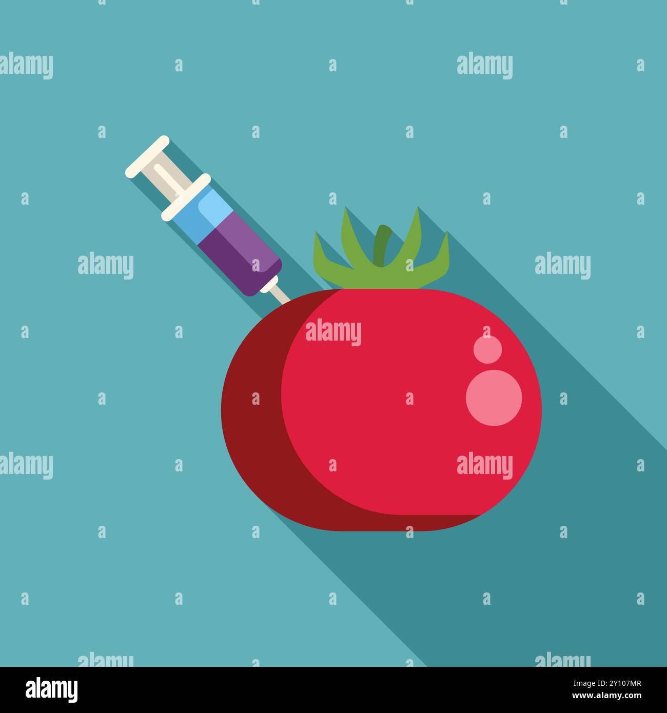Injection fresh red tomato Stock Vector Images - Alamy