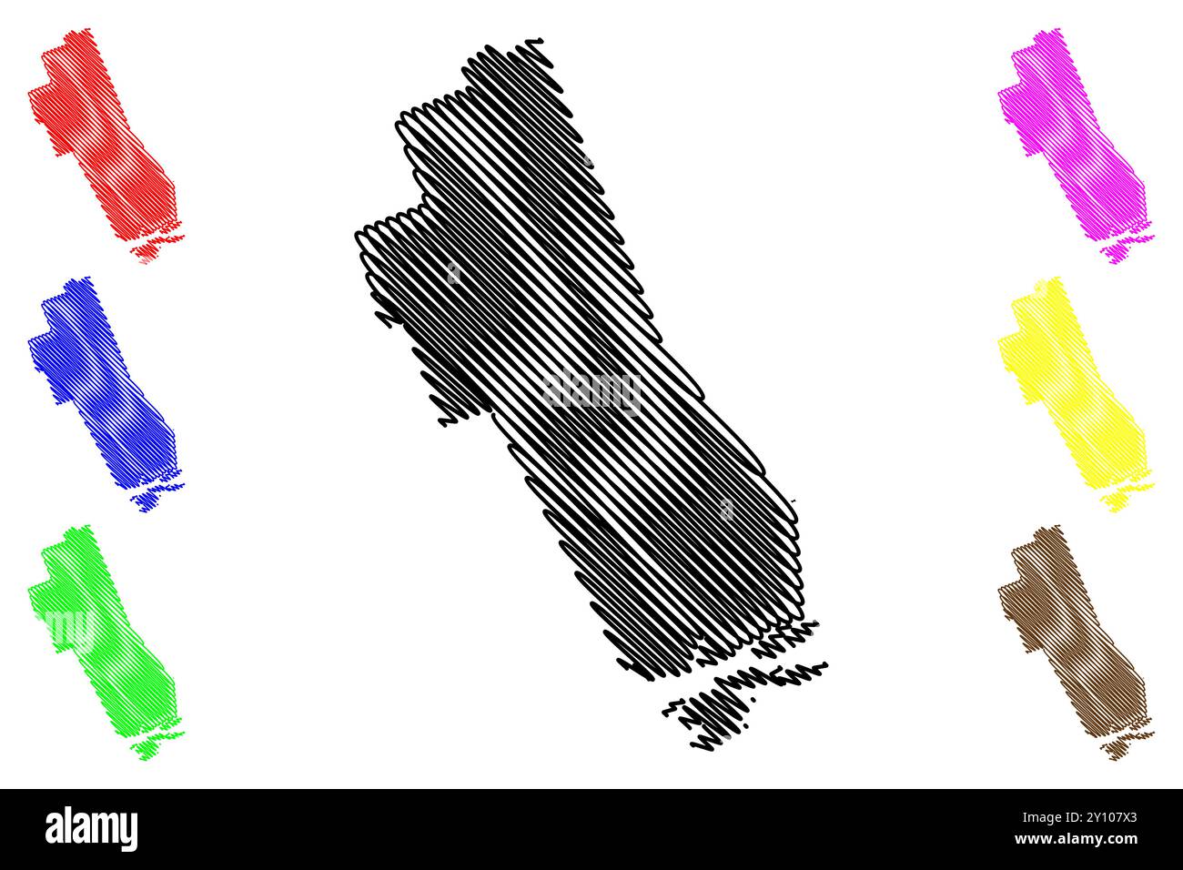 Frontenac County (Canada, Ontario Province, North America) map vector ...