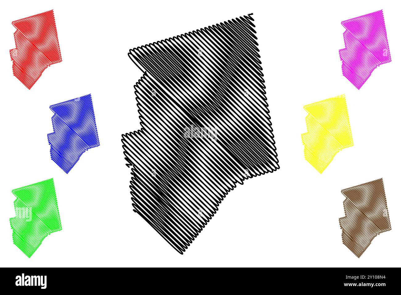 Dufferin County (Canada, Ontario Province, North America) map vector ...