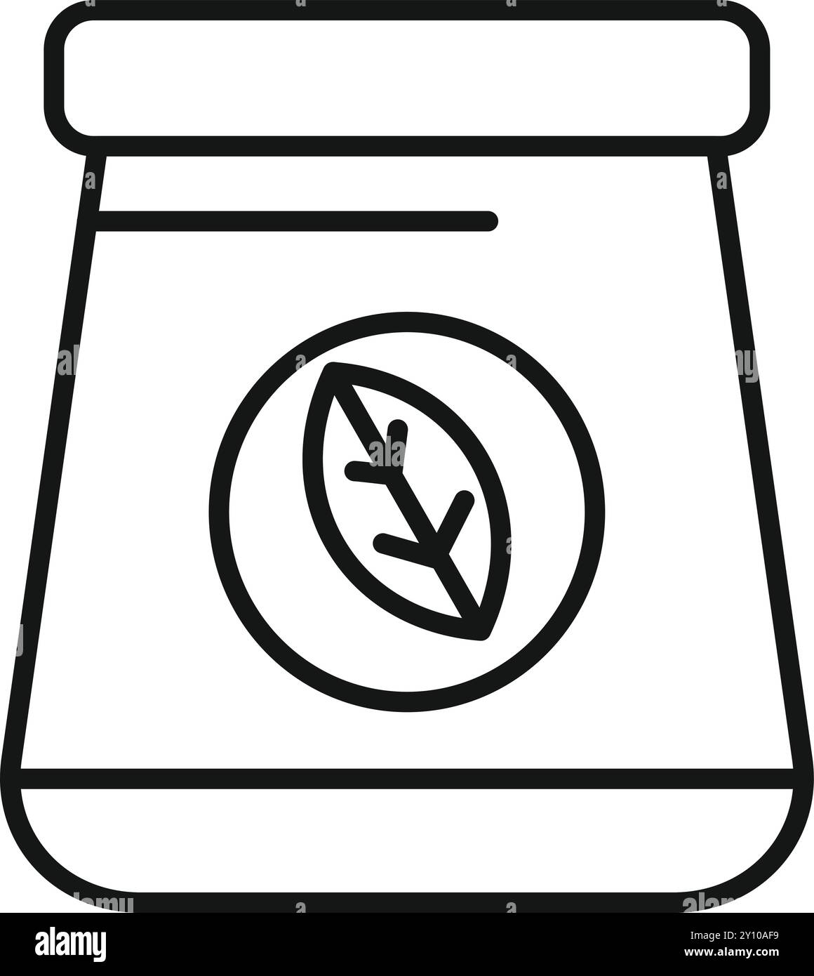 Simple line drawing of tea bag packaging showing herbal infusion with ...
