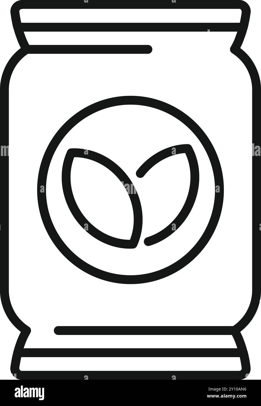 This icon represents a pack of organic fertilizer, designed for ...