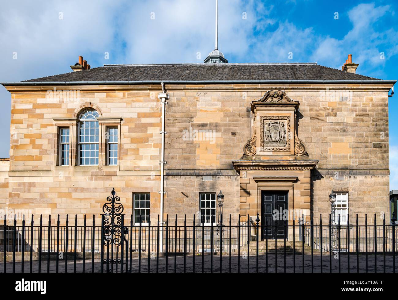 Frontage of Royal Company of Archers Hall dated 1776, Buccleuch Street ...