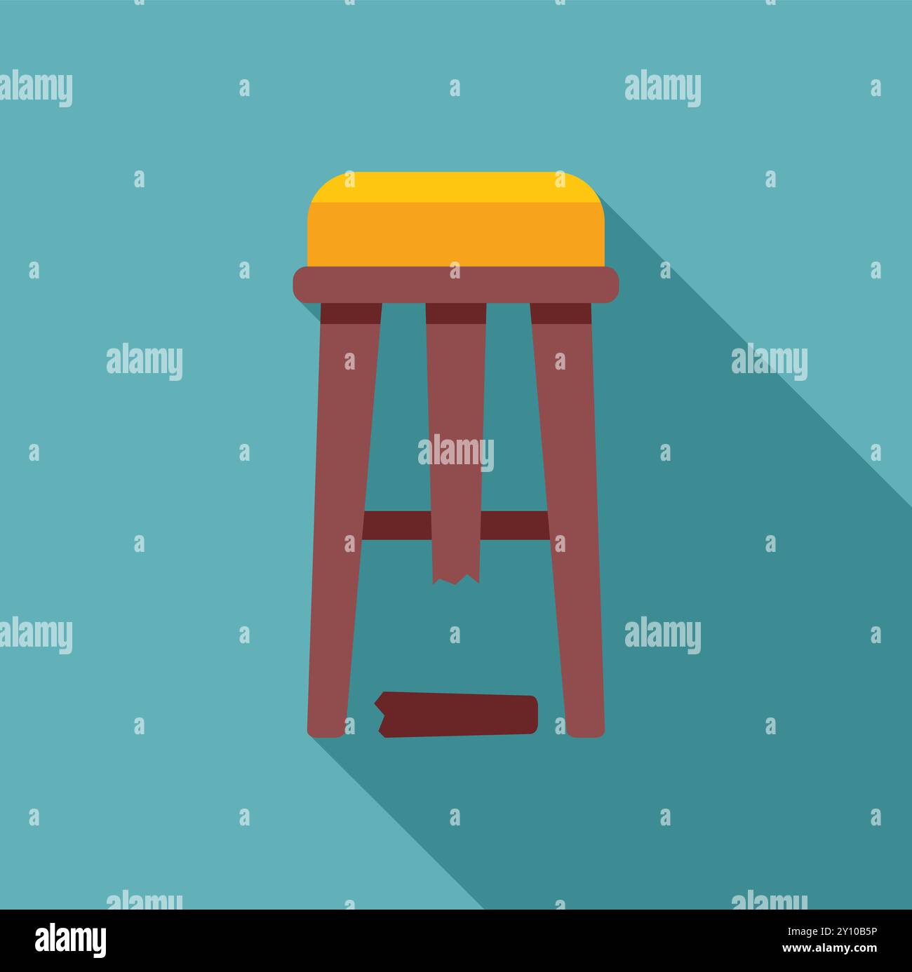 Once loved bar stool now stands damaged, a symbol of revelry gone wrong ...