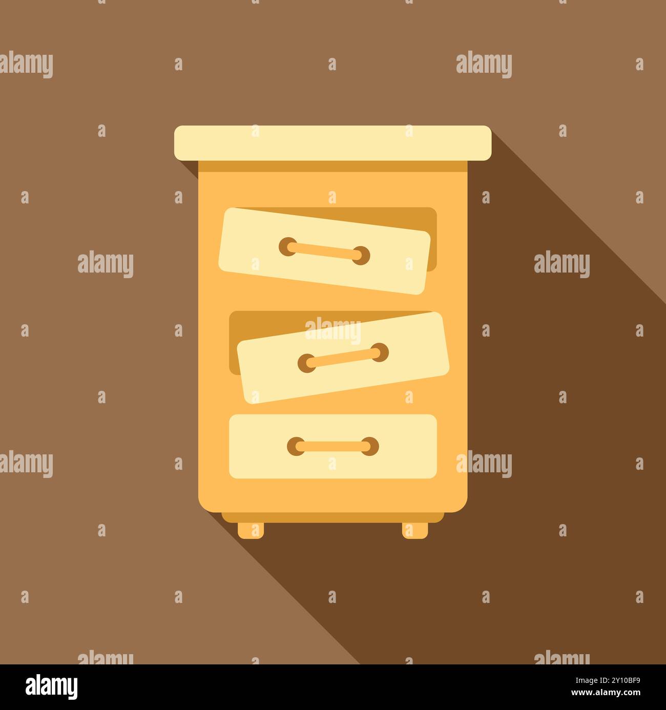 Wooden cabinet with drawers open at different levels, providing a ...