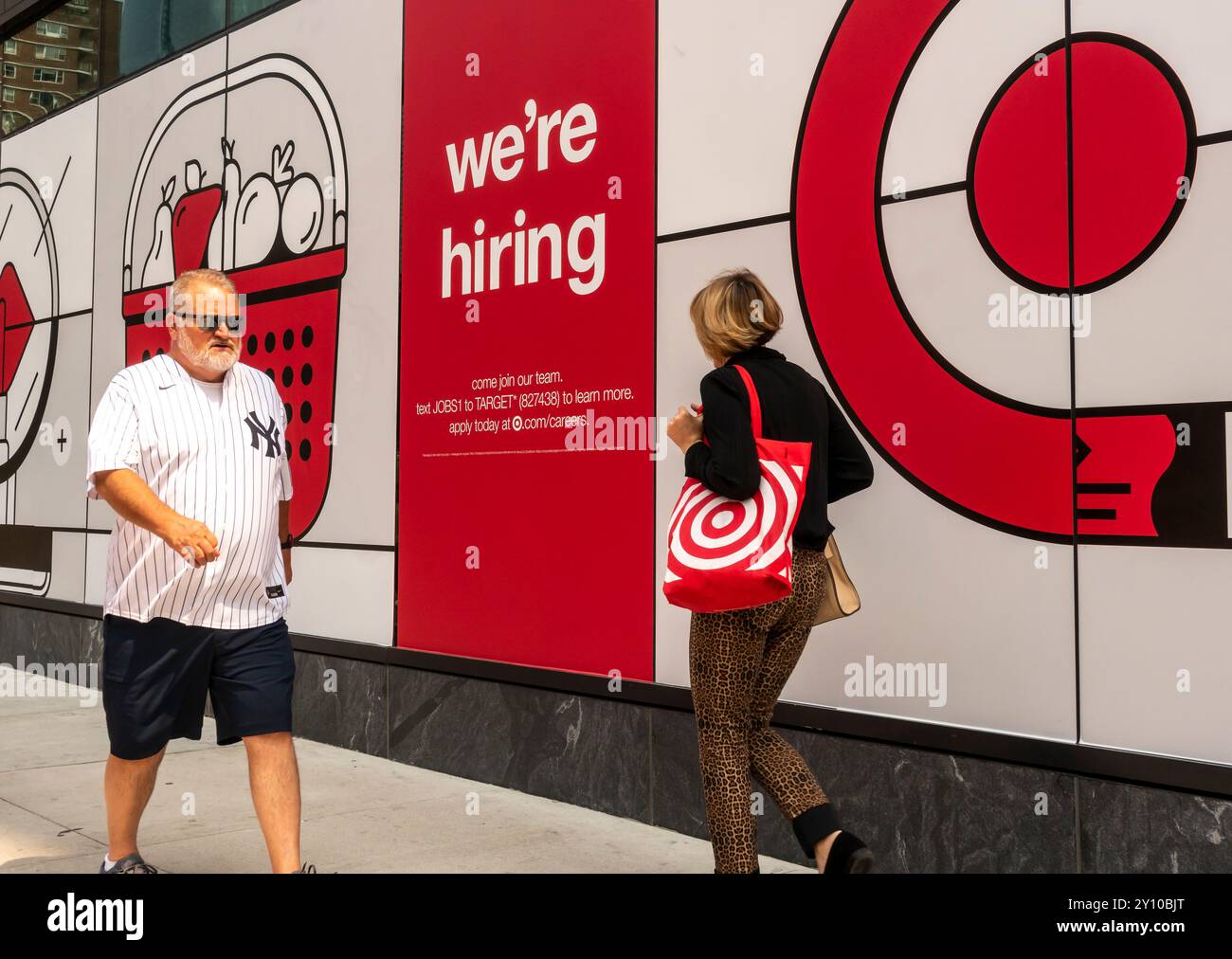 Hiring sign outside a soon to be opened Target store in the Chelsea ...