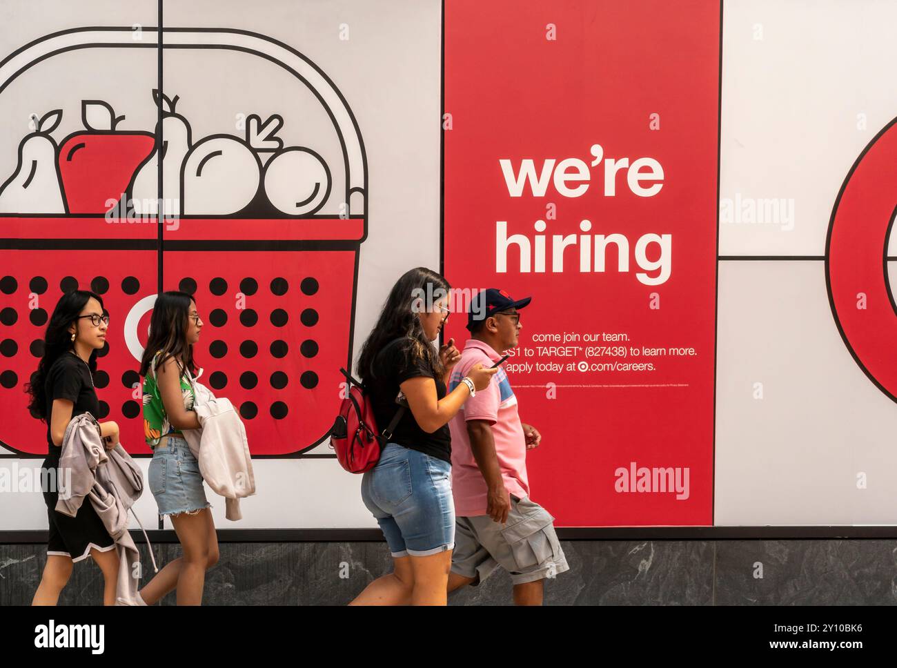 Hiring sign outside a soon to be opened Target store in the Chelsea ...