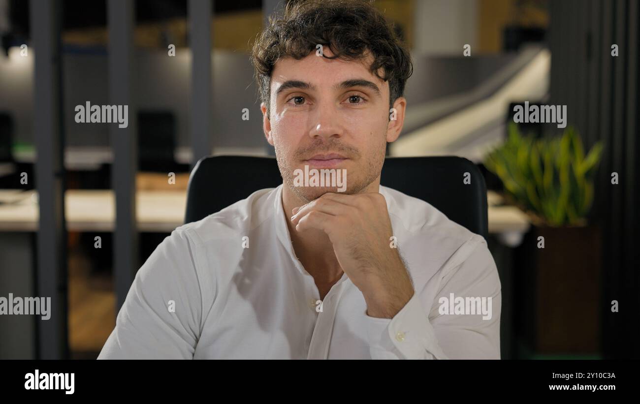 Business portrait Caucasian millennial man entrepreneur employer ...