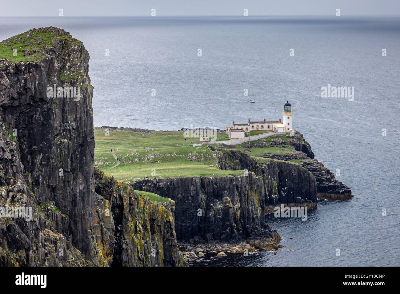 Neist Point Lighthouse at the very tip of the Duirinish Peninsula on ...