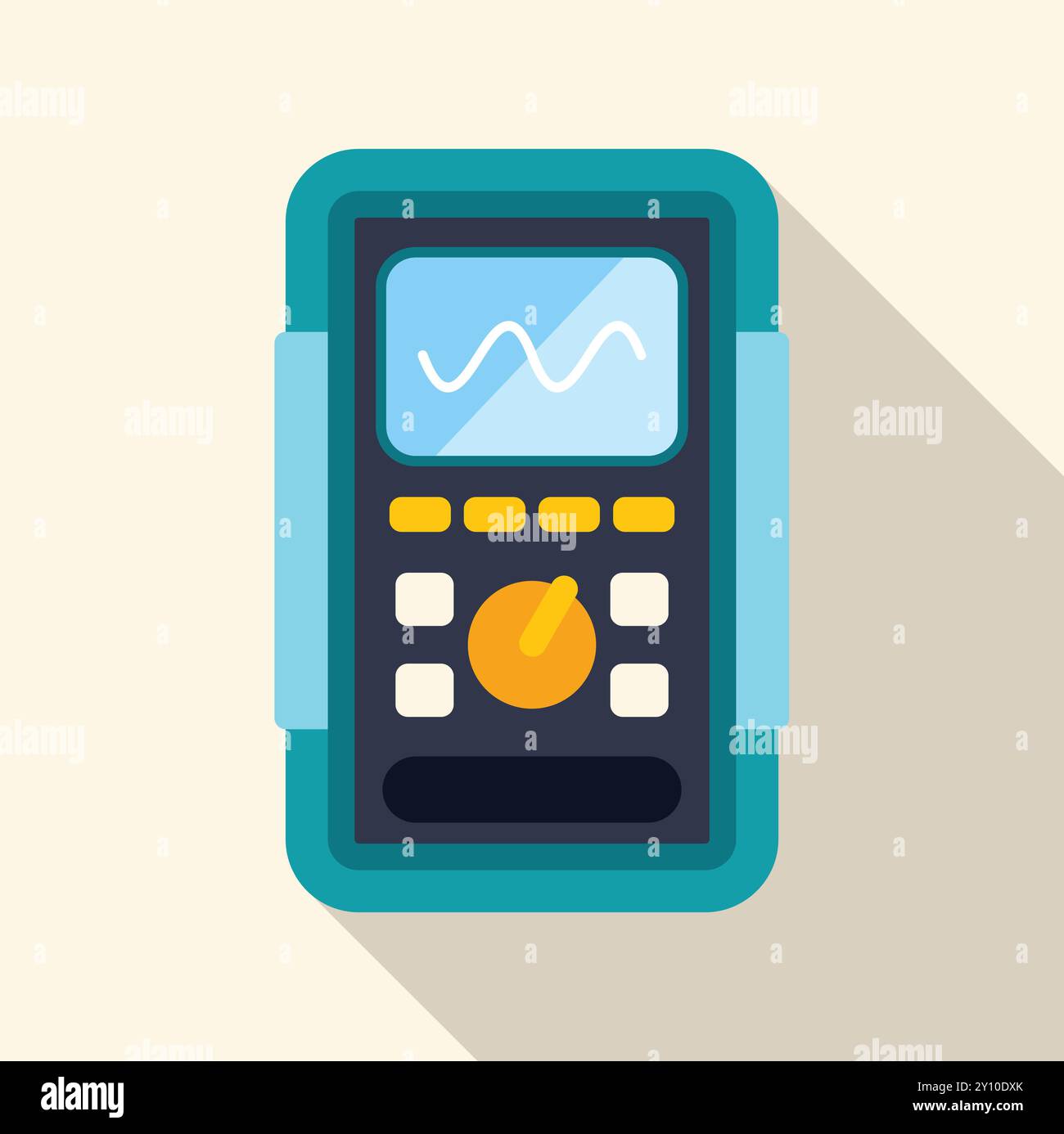 Digital multimeter showing a sinusoidal signal on its screen ...