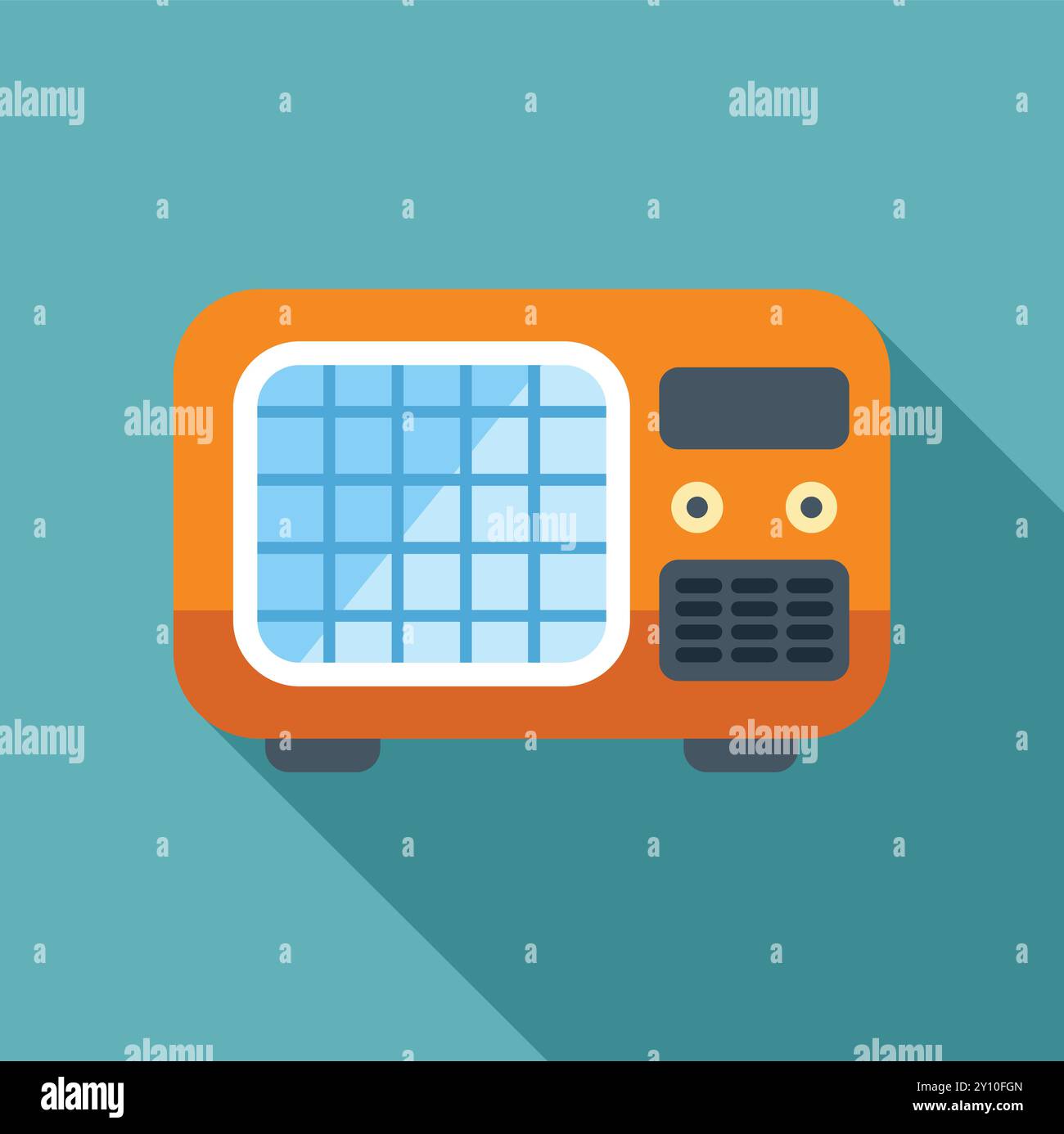 Orange receiver old vintage Stock Vector Images - Alamy