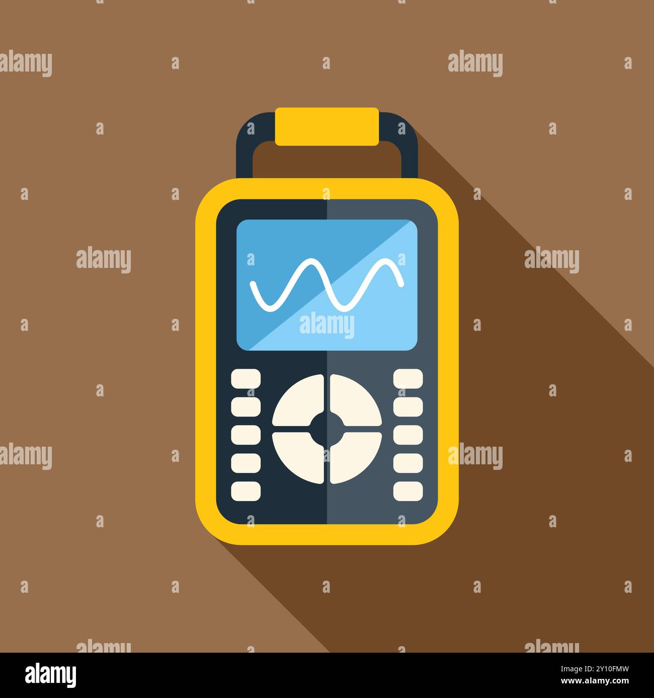 Digital oscilloscope showing sinus signal on screen with buttons Stock ...