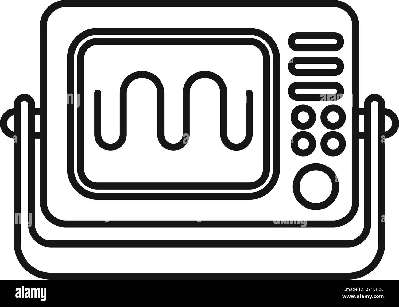 Electrocardiogram machine showing heart rate line on screen, healthcare ...