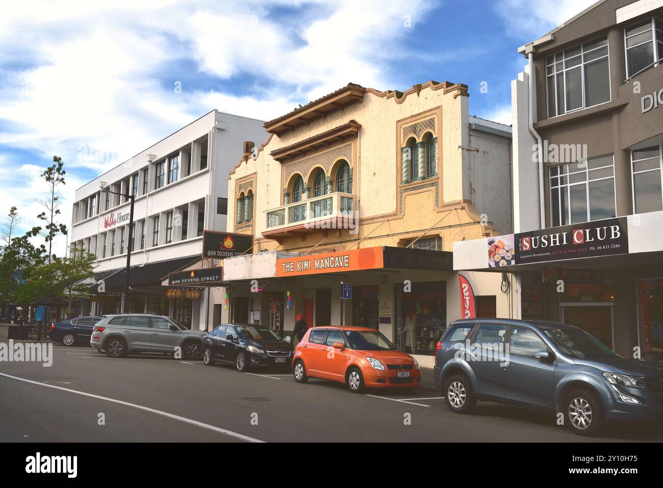 Napier, New Zealand - 2nd May 2024:The Art deco architecture buildings ...