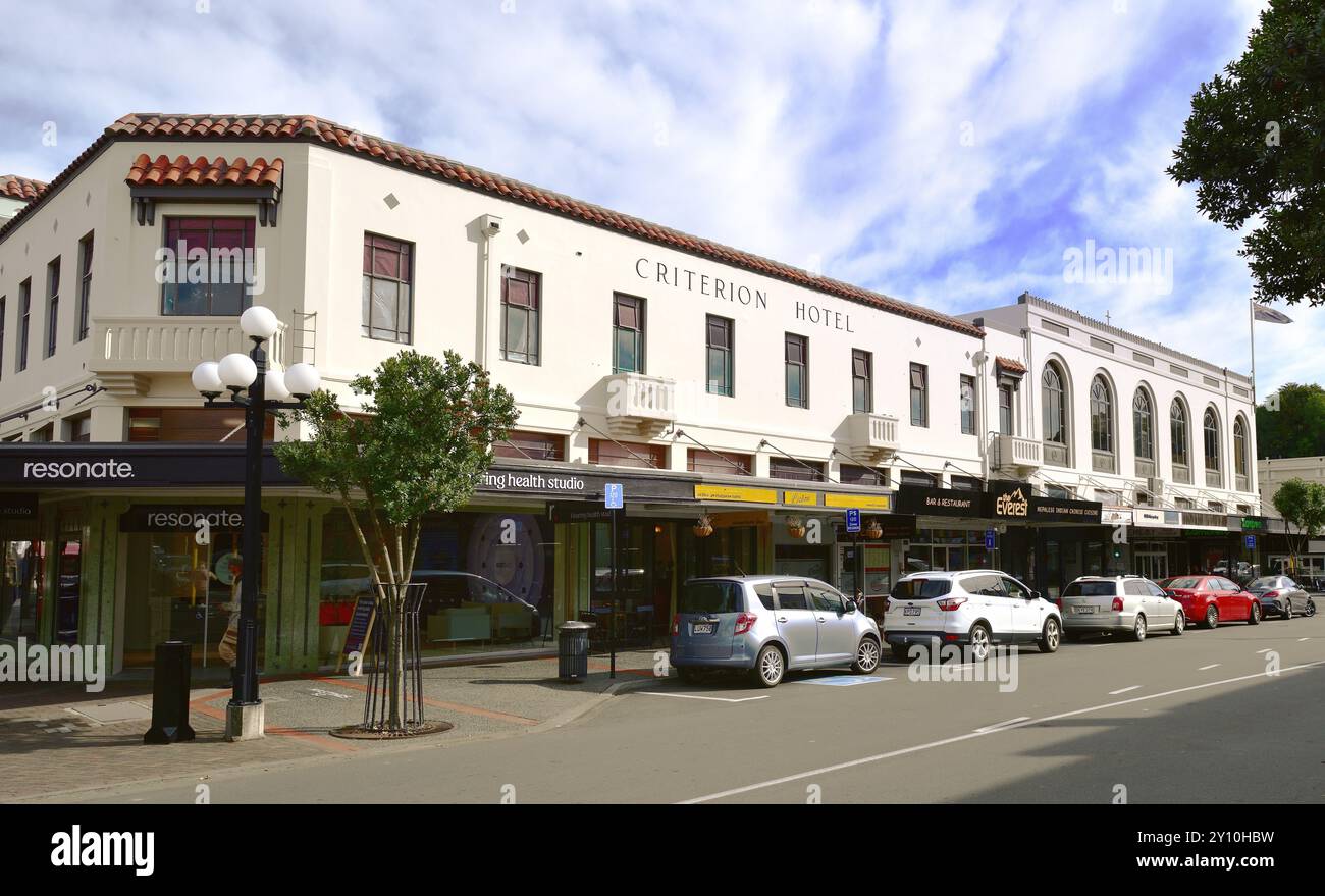 Napier, New Zealand - 2nd May 2024:The Art deco architecture of the ...