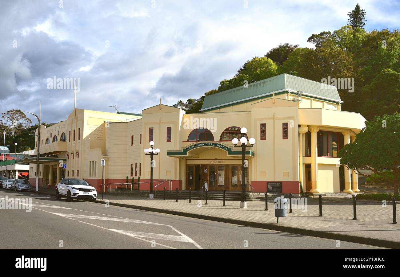 Napier, New Zealand - 2nd May 2024:The Art deco architecture of the ...