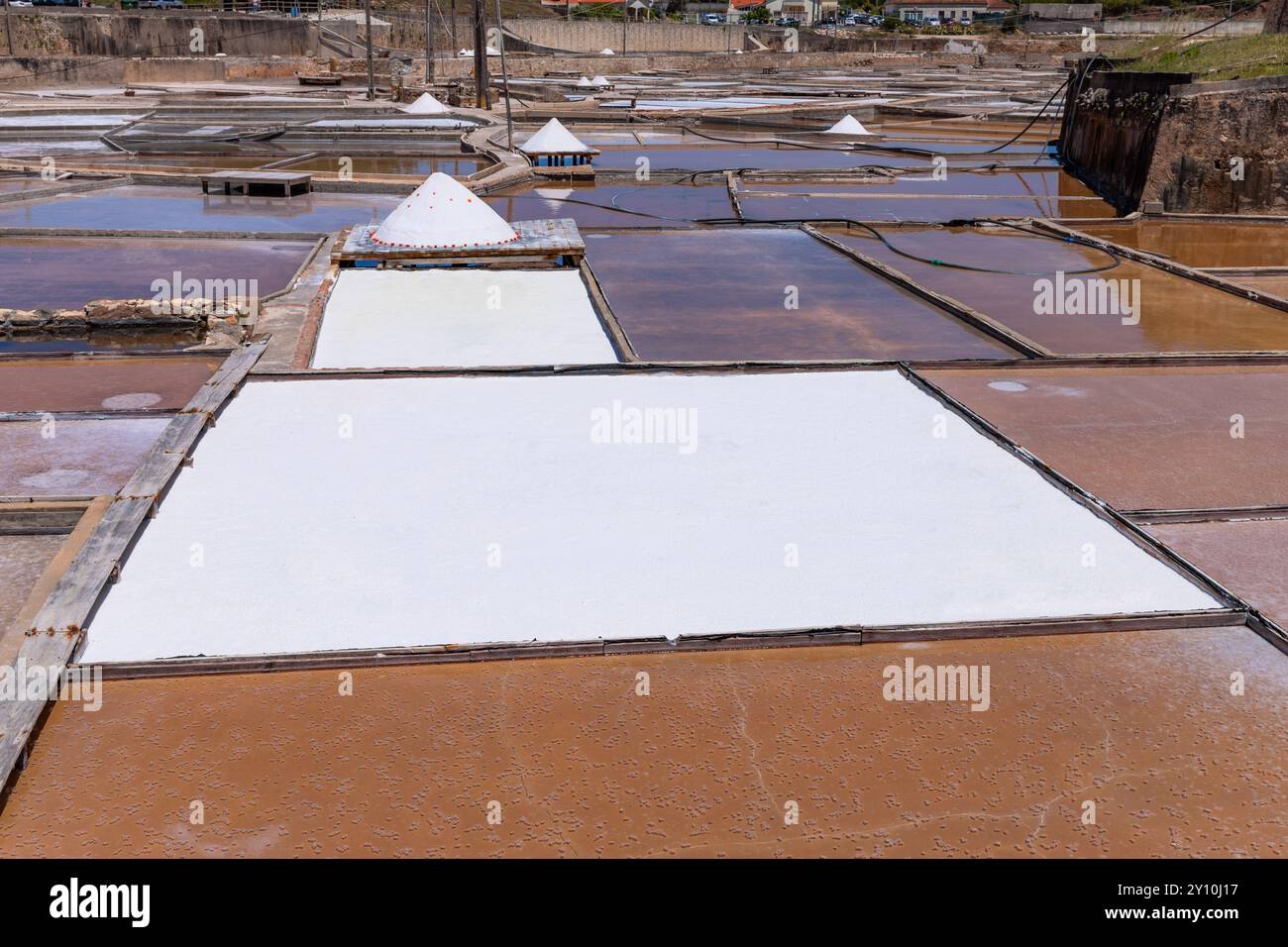 Fonte da Bica Salt Flats, aka Salinas de Rio Maior, system of shallow ...