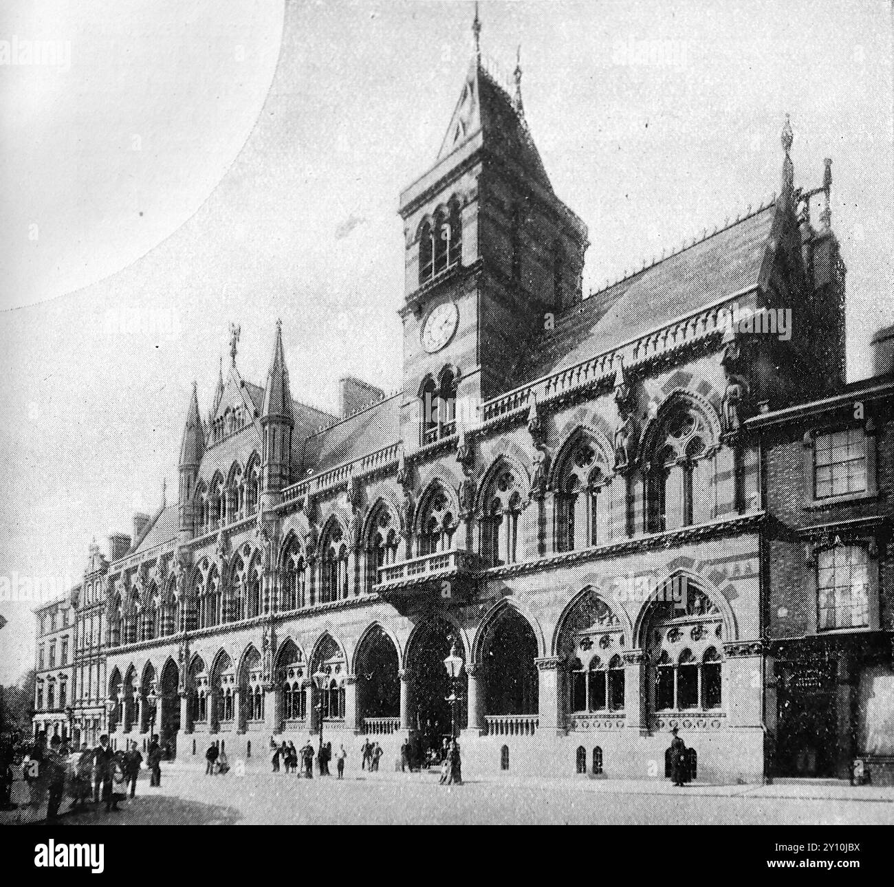 The Town Hall, St Giles Square, Northampton, a wide building with a ...