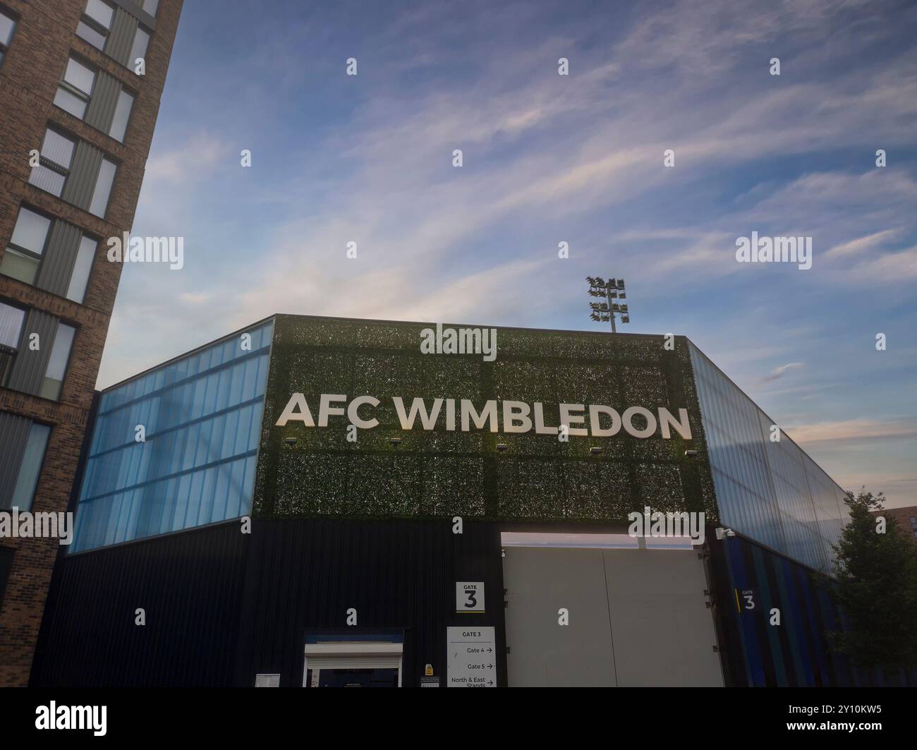 The Cherry Red Records Stadium is home to AFC Wimbledon in south west ...