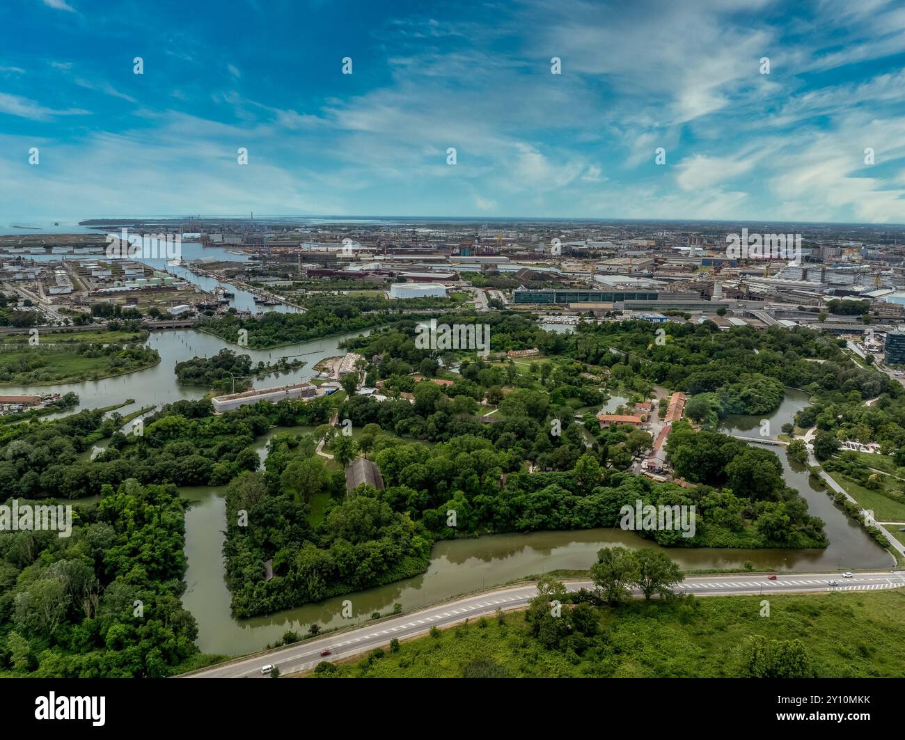 Aerial view of Forte Marghera in Mestre Italy former Austrian ...