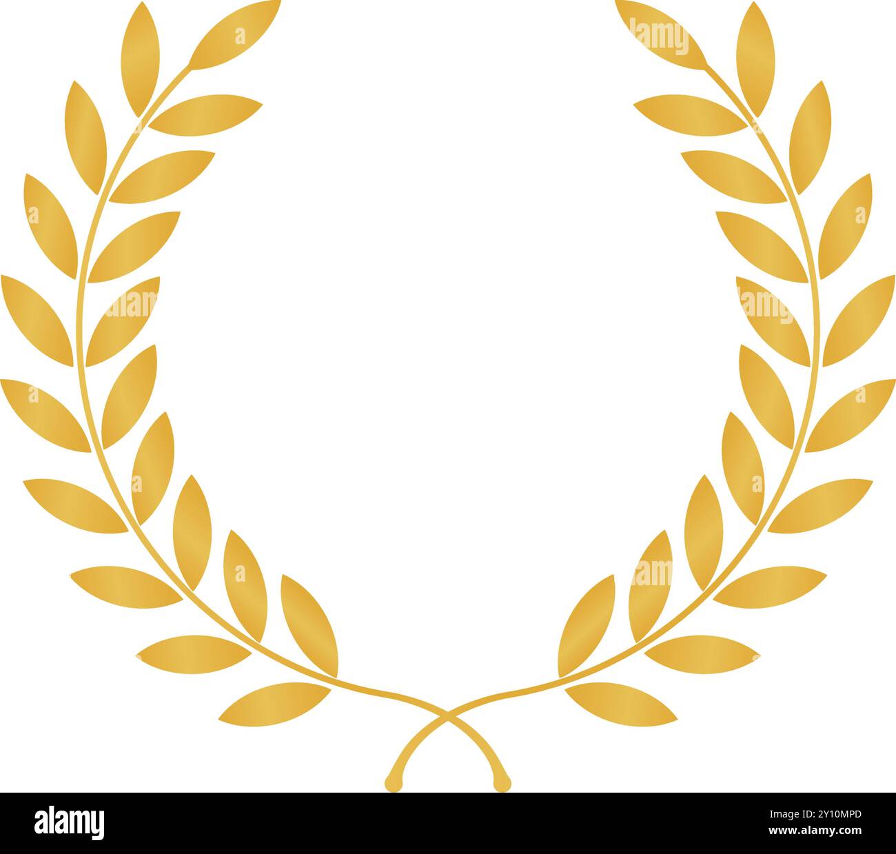 Golden Laurel Leaves, Golden rank, Golden circular laurel foliate ...