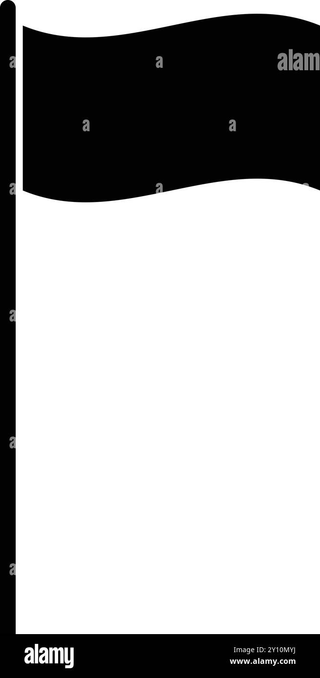 Flag waving sign, Black flags icon, sports presentation sign ...