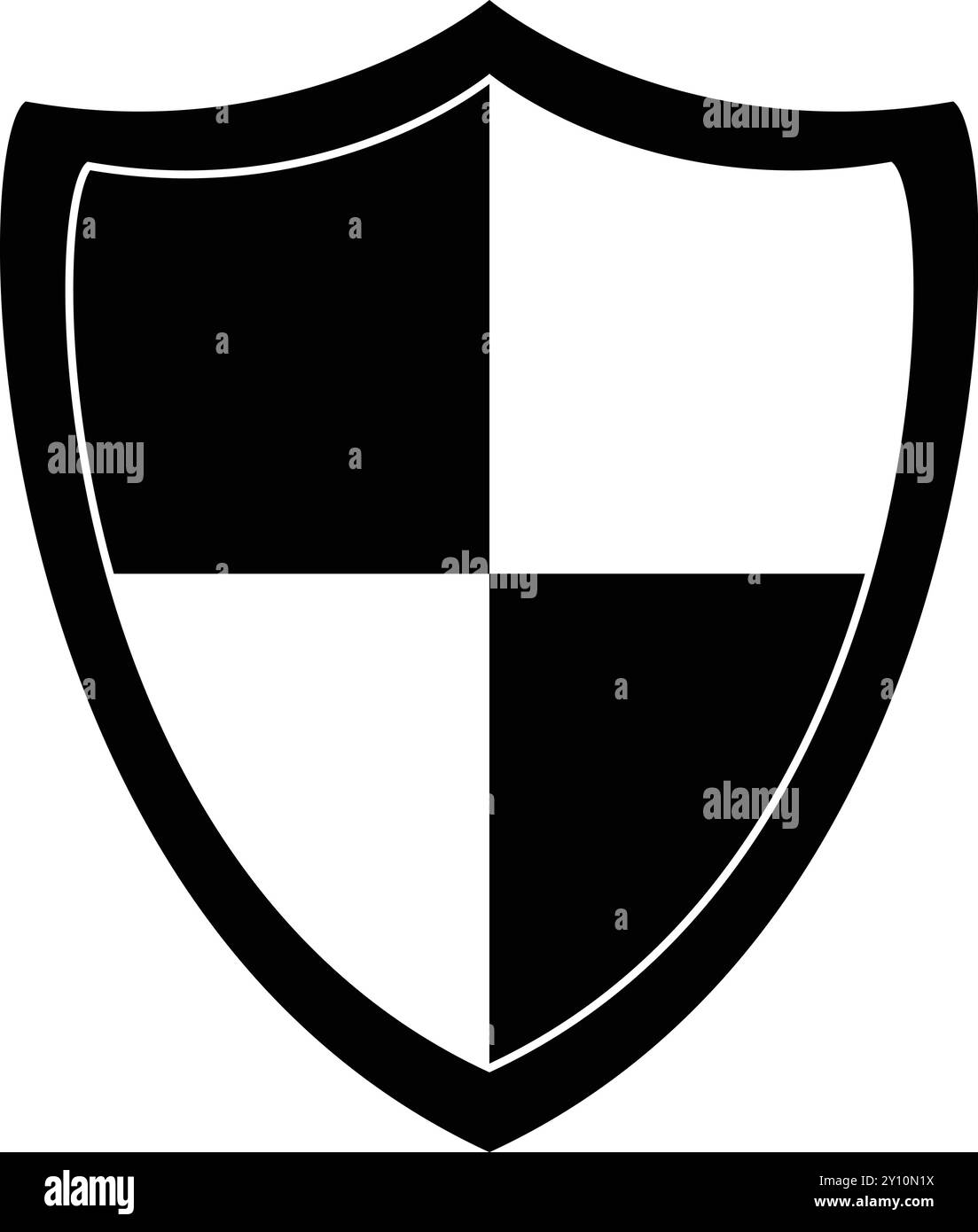 Safety shield Black and white, Protection shield icon, shield icon ...