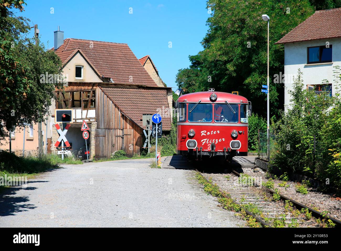 Excursion train on the krebsbachtalbahn hi-res stock photography and ...
