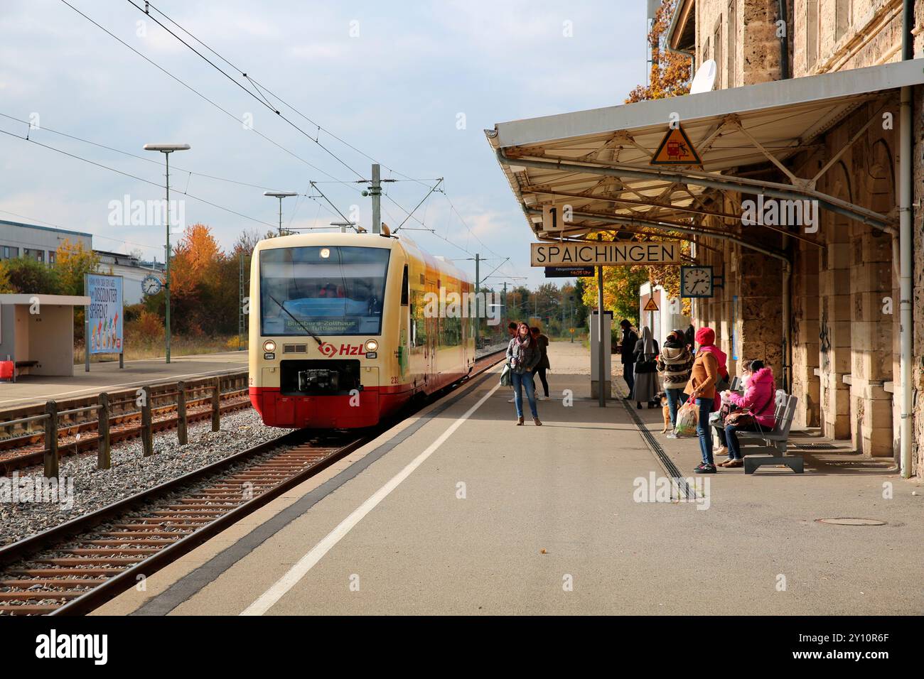 Ring train at Spaichingen station Stock Photo - Alamy