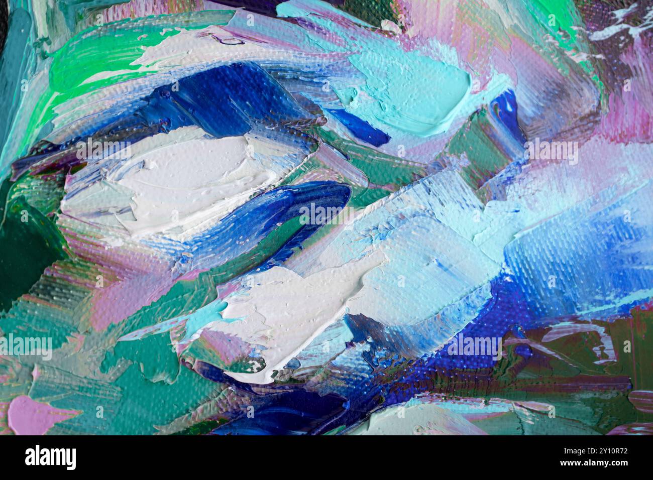 Vibrant abstract painting with blended colors showcasing movement and ...