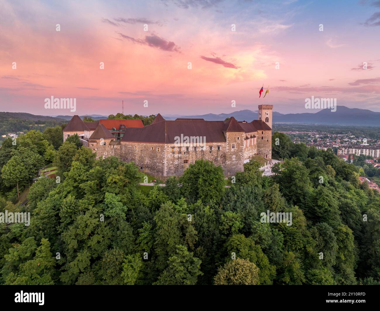 Aerial external view of Frederick' Tower. Palatium, Estate Hall ...