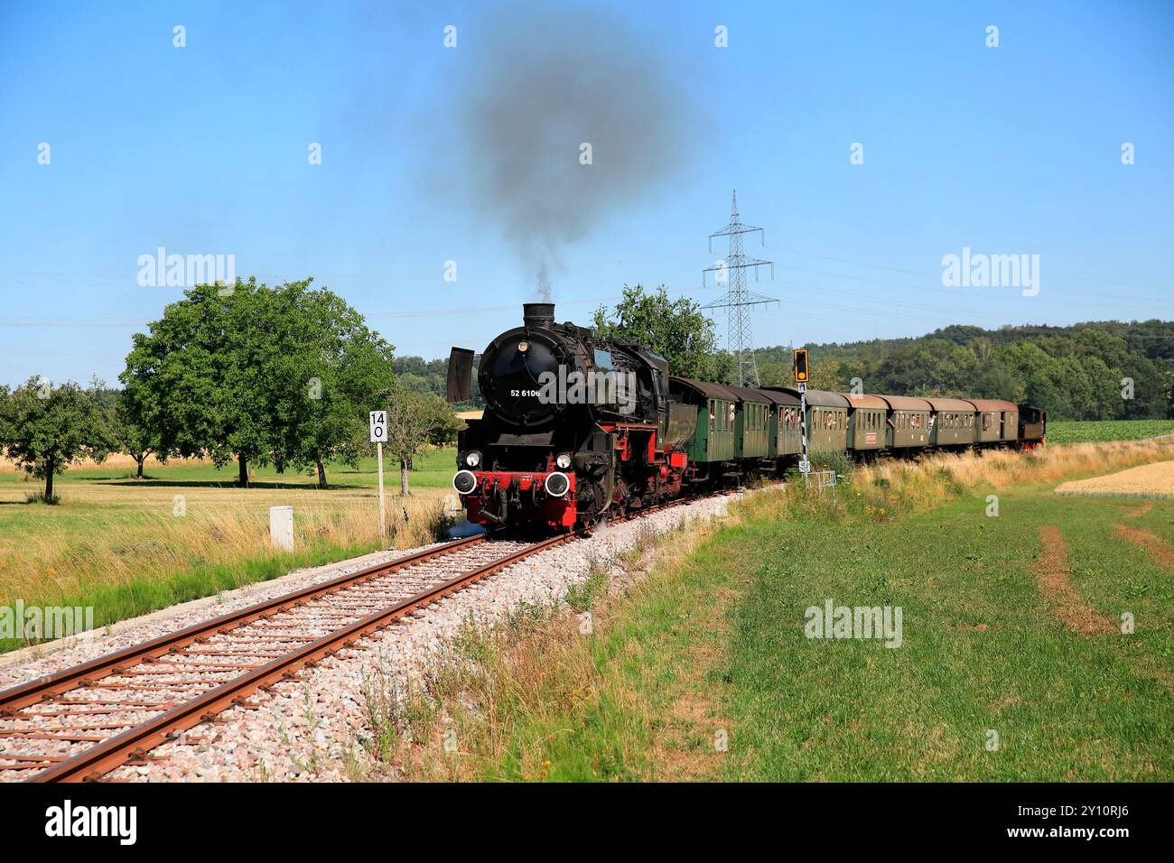 Fiery Elijah museum train Stock Photo - Alamy