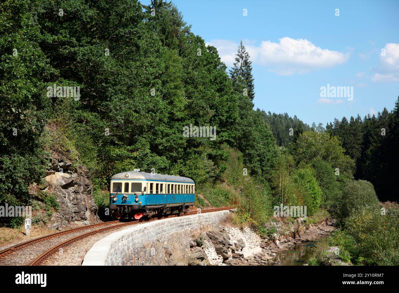 The Regental hiking train runs between Gotteszell and Viechtach with a ...