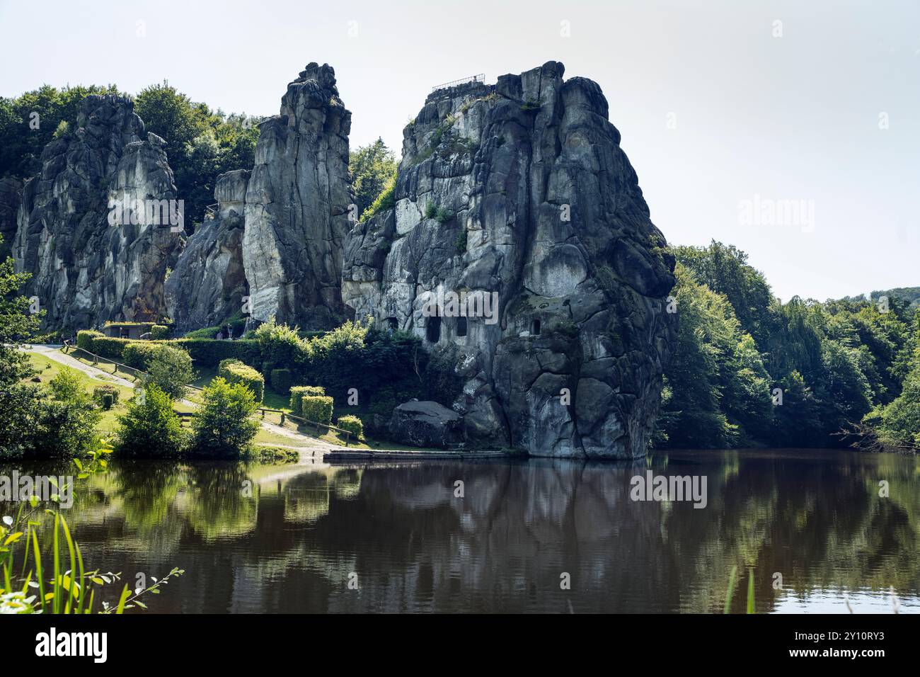 The Externsteine near Horn-Bad Meinberg, Teutoburg Forest. Germany ...