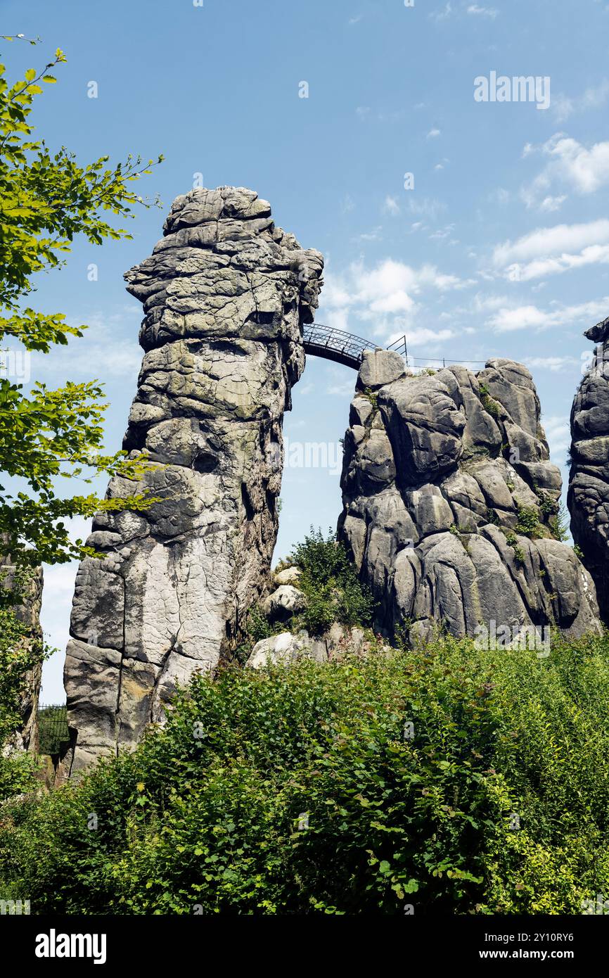 The Externsteine near Horn-Bad Meinberg, Teutoburg Forest. Germany ...