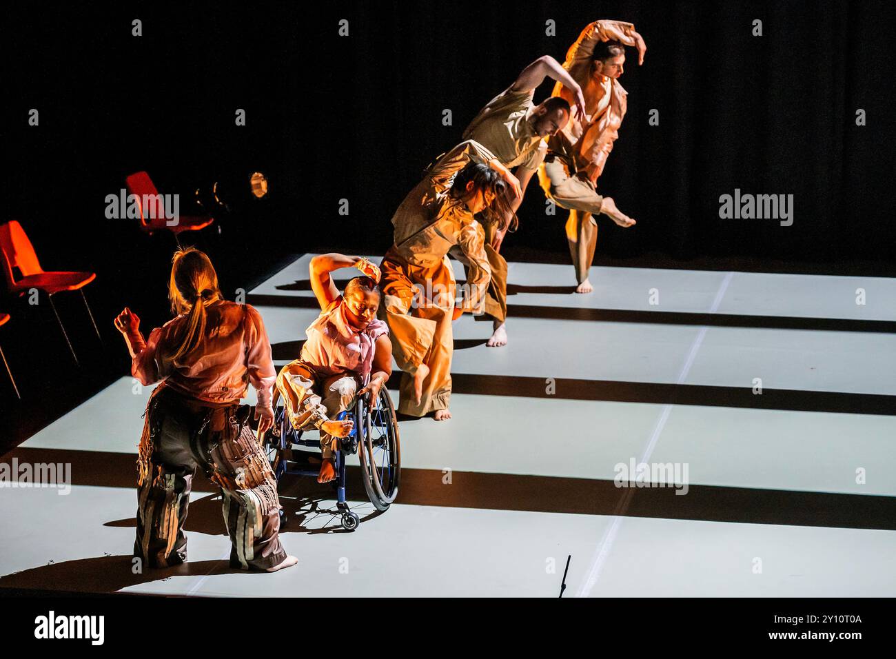 London, UK. 4th Sep, 2024. Dress rehearsal for Lived Fiction by Stopgap ...