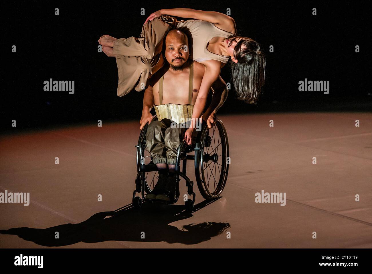 London, UK. 4th Sep, 2024. Dress rehearsal for Lived Fiction by Stopgap Dance at the Queen ...