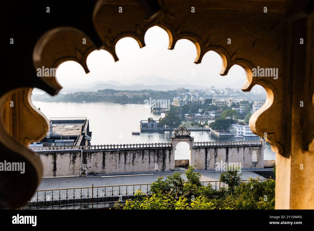 lake city view from historical palace window at day image is taken at ...