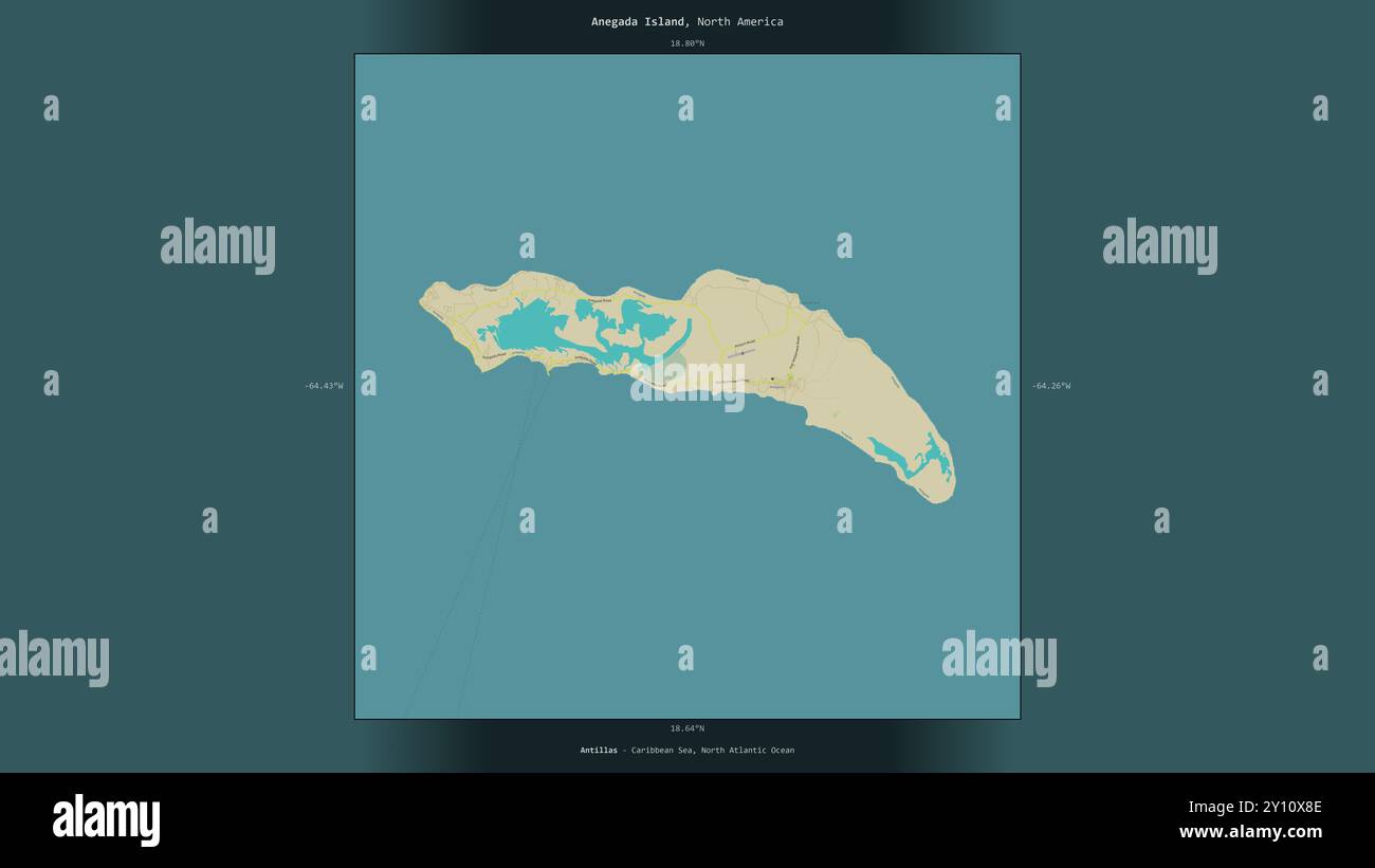Anegada Island in the Caribbean Sea, belonging to British Virgin ...
