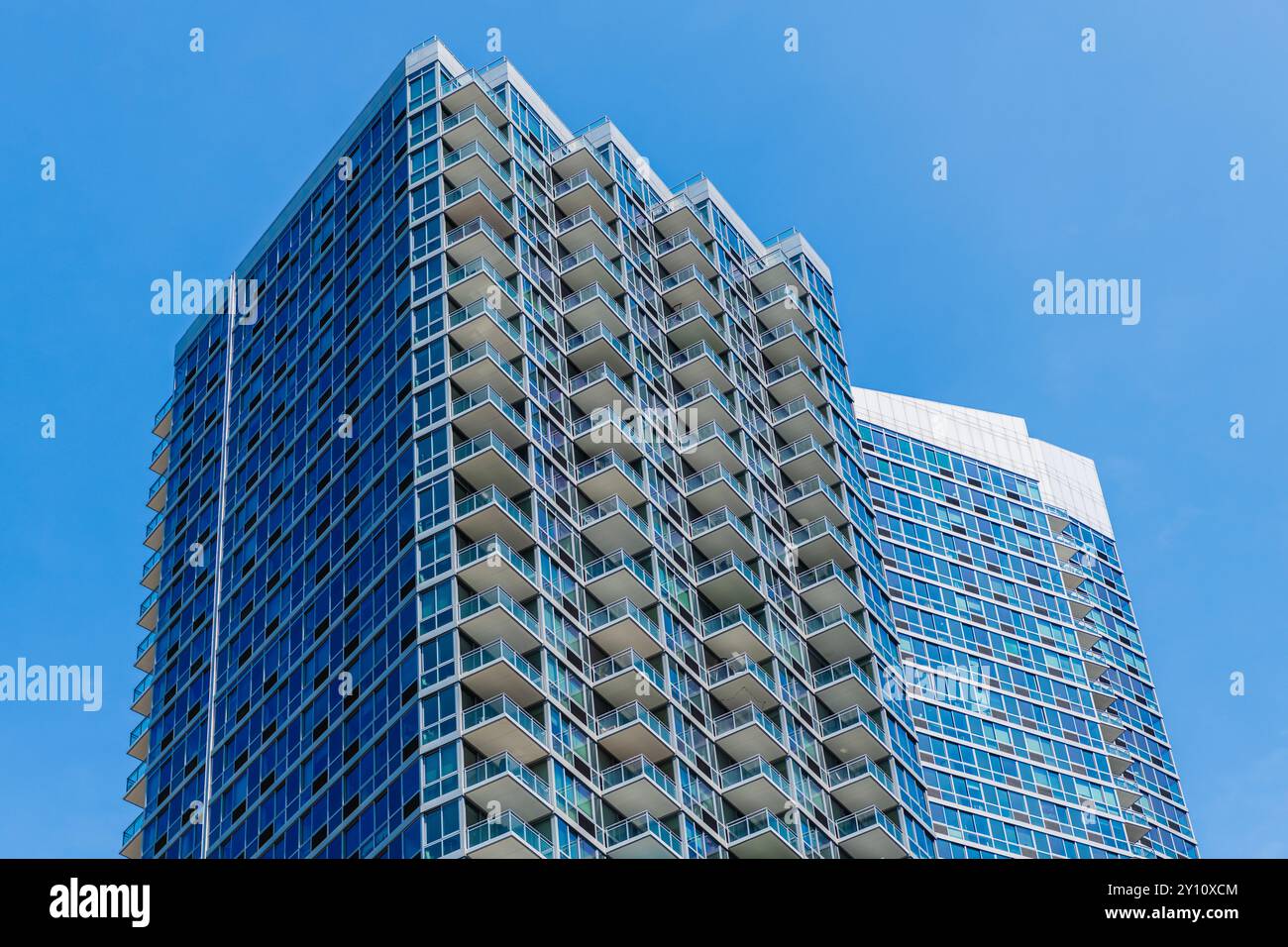 Office building in downtown. Skyscraper perspective view. City ...
