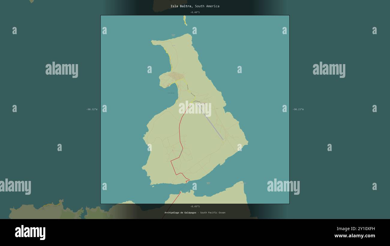 Isla Baltra in the South Pacific Ocean, belonging to Ecuador, described ...