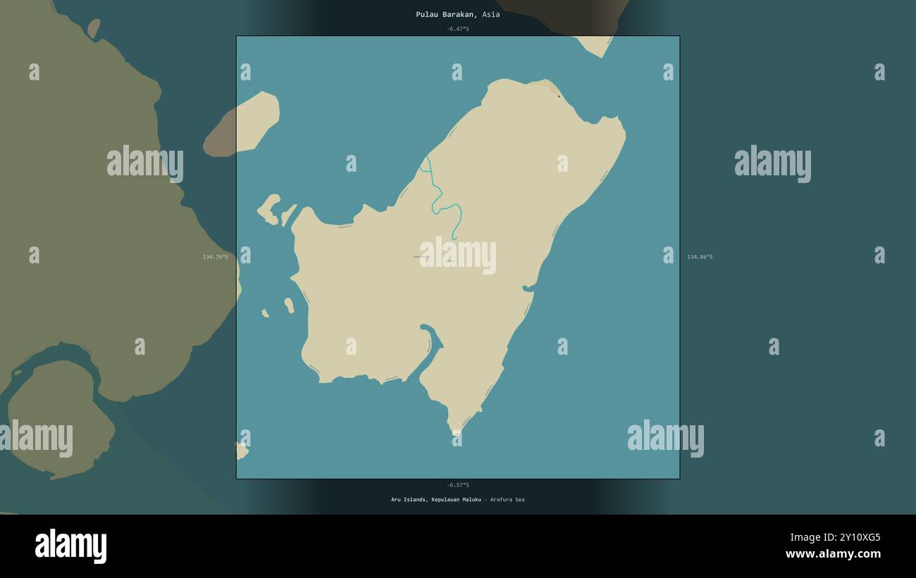 Pulau Barakan in the Arafura Sea, belonging to Indonesia, described and ...