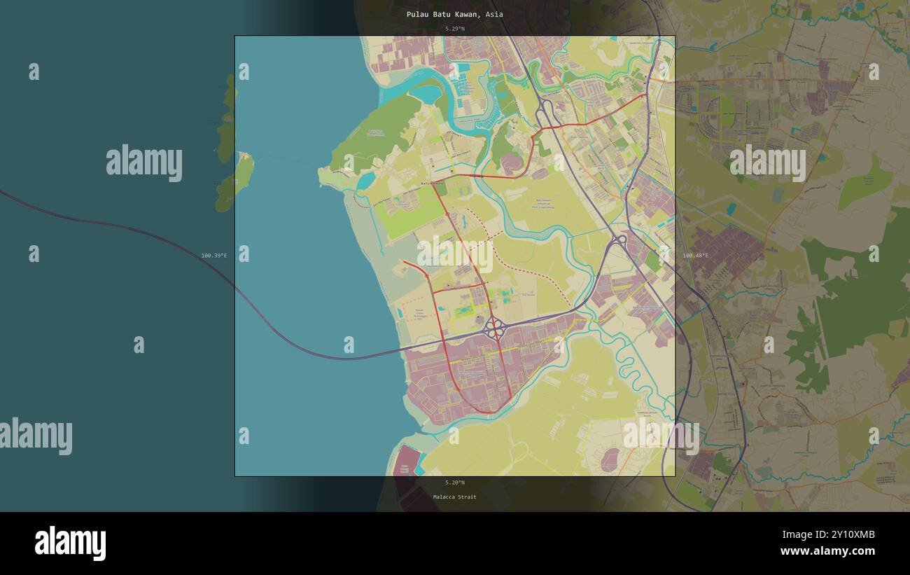 Pulau Batu Kawan in the Malacca Strait, belonging to Malaysia ...