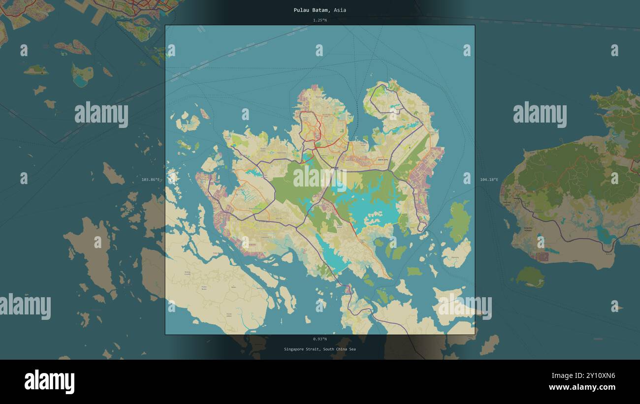 Pulau Batam in the South China Sea, belonging to Indonesia, described ...