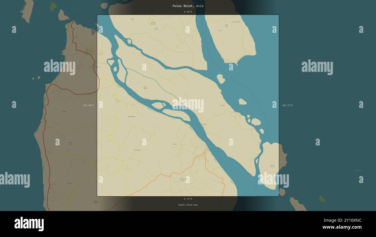 Pulau Belat in the South China Sea, belonging to Indonesia, described ...