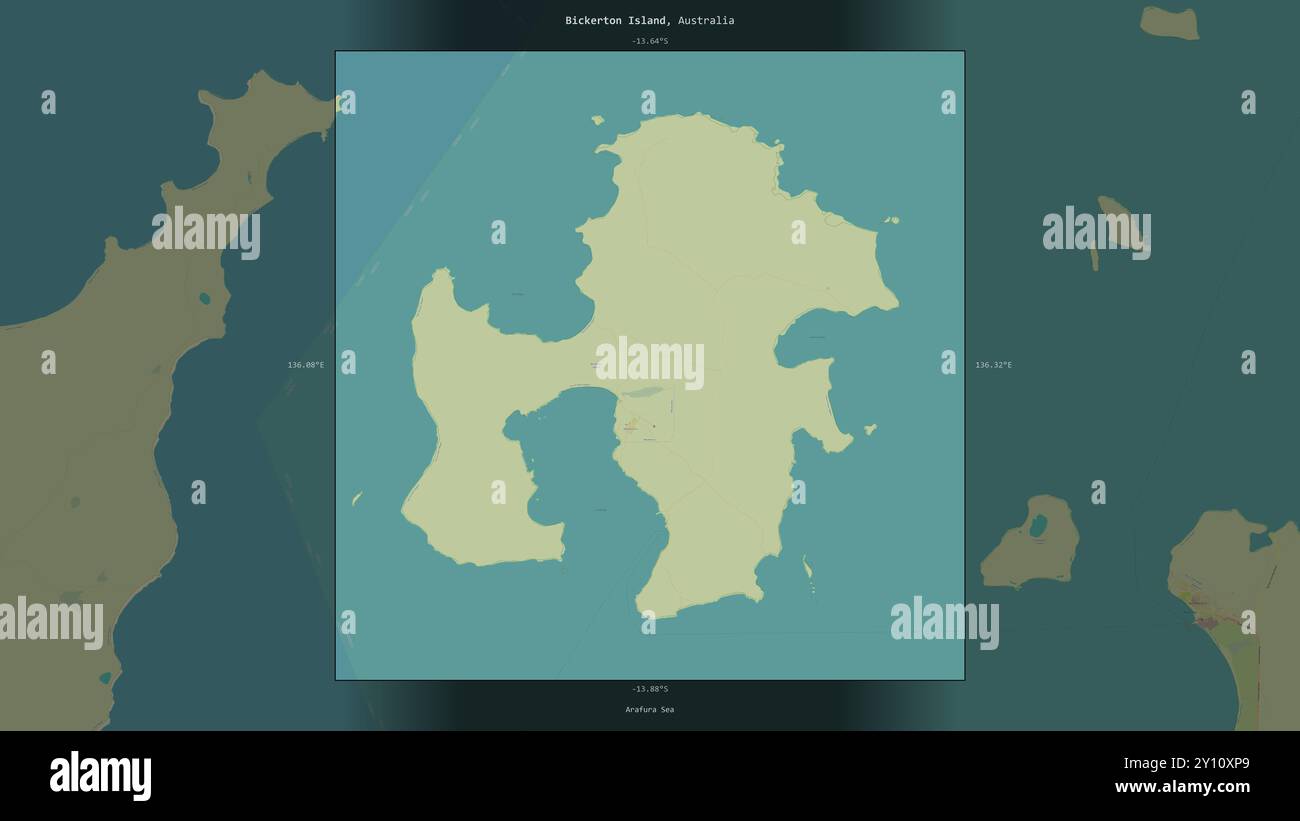 Bickerton Island in the Arafura Sea, belonging to Australia, described ...