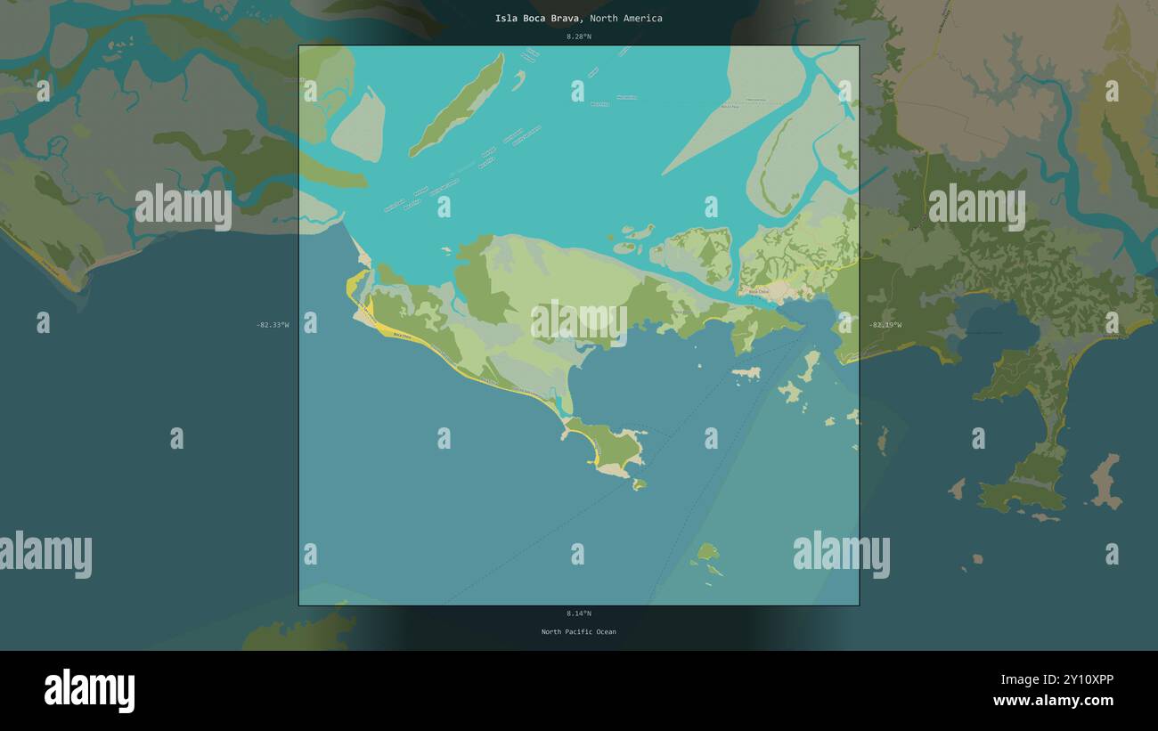 Isla Boca Brava in the North Pacific Ocean, belonging to Panama ...