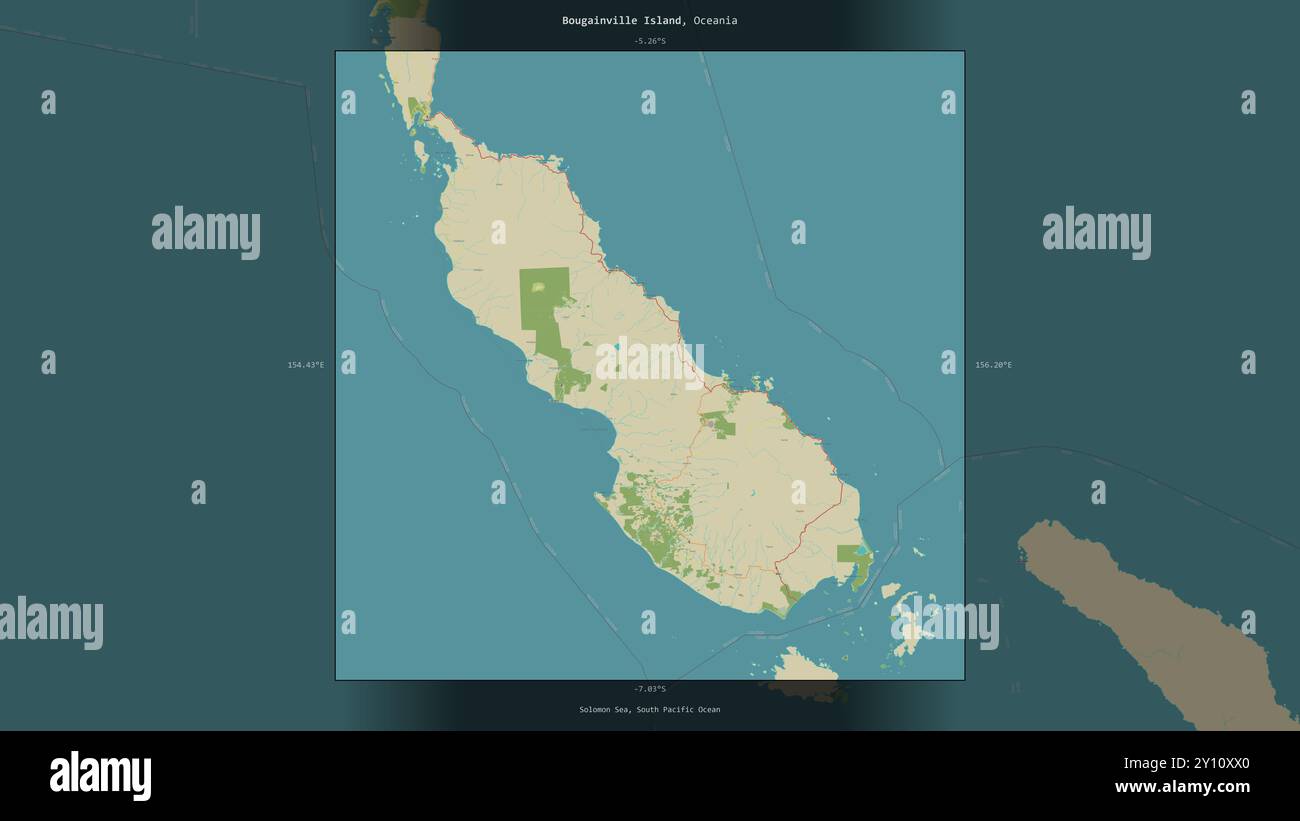 Bougainville Island in the Solomon Sea, belonging to Papua New Guinea ...